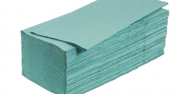 Prosoape hartie pliate gofrate verzi V fold, 250 buc / pachet, 1 strat ...