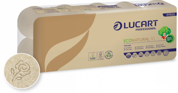 Hartie igienica EcoNatural, 2 straturi, 10 role/ bax, Lucart