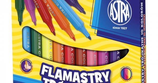 Carioci triunghiulare colorate 10buc/set ASTRA JUMBO