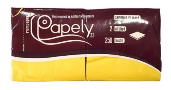 Servetele Deep Colors Papely, 250bucati, galben intens