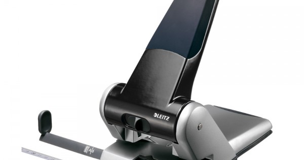 Perforator metalic Leitz 5180 de mare capacitate, 65 coli, negru