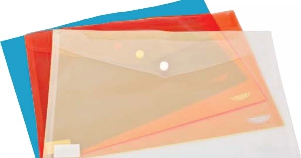 Mapa documente, Noki, A4, inchidere cu capsa, plastic, rosu