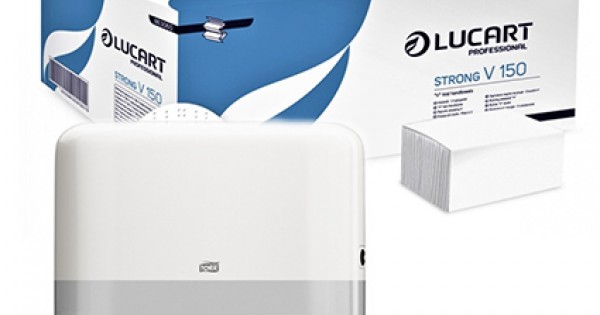 Pachet dispenser TORK si consumabil prosoape pliate Lucart