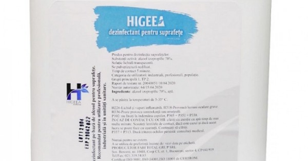 Dezinfectant pentru suprafete Higeea 5L